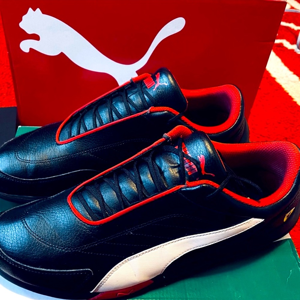 Men's Puma Ferrari “Power Brake” Kart Cat Sneakers. - Gem